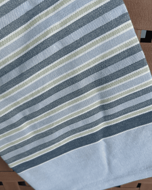 Sauna bench cover, blue striped | 4living – Nordic sauna